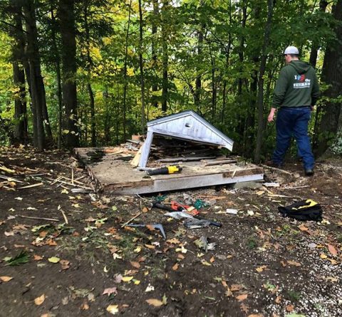 Shed Cleanout Demo and Junk Removal | Grunts Move Junk